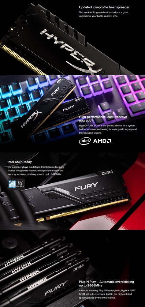 Buy Kingston Hyperx Fury 16gb 2x8gb 3200mhz Cl16 Ddr4 Black [hx432c16fb3k2 16] Pc Case Gear