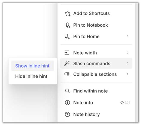 Slash Commands And Command Evernote Help And Learning