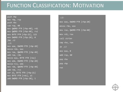 Automating Reverse Engineering Function Classification And Matching