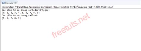 Sortedset Interface Trong Java Freetuts