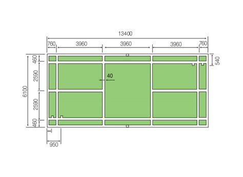 배드민턴코트 Badminton Court Double 각종 경기장 규격 동화체육 주식회사 Donghwa
