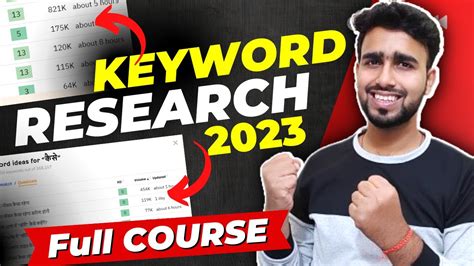 Hindi Keyword Research 2023 Premium Keyword Research Course For Beginners In Hindi Youtube