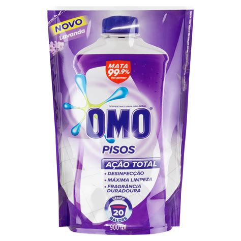Desinfetante Uso Geral Lavanda Omo Pisos SachÊ 900ml Refil Gtin Ean