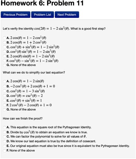 Solved Homework 6 Problem 11 Previous Problem Problem List