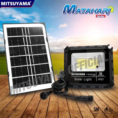 Jual Lampu Sorot Tembak Led Solar Panel W Mitsuyama Matahari Ms Xxa Watt Shopee