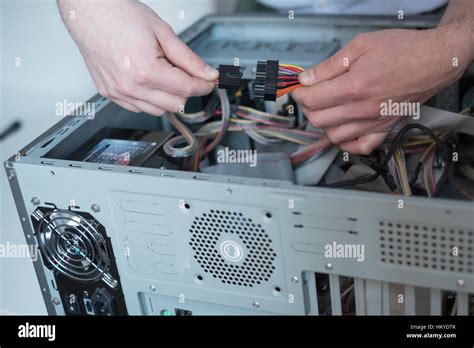 Professional Man Repairing And Assembling A Computer Stock Photo Alamy