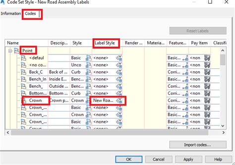 solved corridor point code labels in sections autodesk community