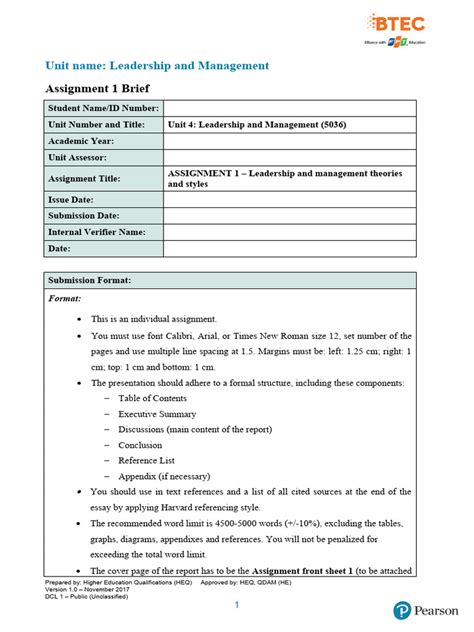 Unit 4 5036 Assignment 1 Brief Pdf Leadership Organizational