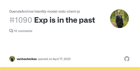 Exp Is In The Past · Issue 1090 · Duendearchiveidentity Model Oidc