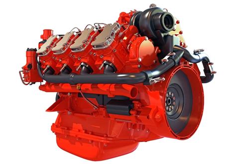 Premium Photo Car Engine 3d Rendering On White Background