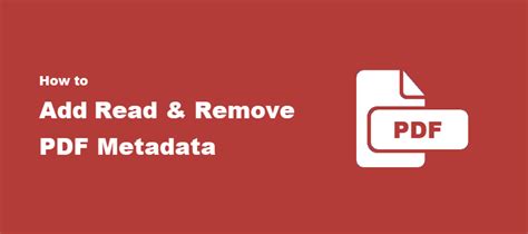 Add Read Or Remove Pdf Metadata Using Python By Alexander Stock Medium