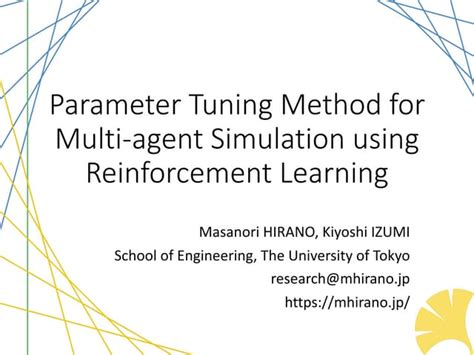 2022 10 30 besc2022 parameter tuning method for multi agent simulation