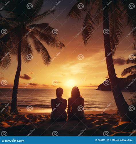 Romantic Lesbian Couple Enjoying Calm And Happiness Moments Together