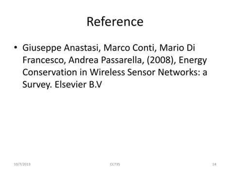Energy Conservation In Wireless Sensor Networks Pptx Computer Networking Computing