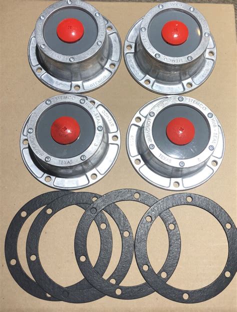 Original Stemco 349 4009 Sentinel Grease Hub Cap Set Off 4 With Gaskets