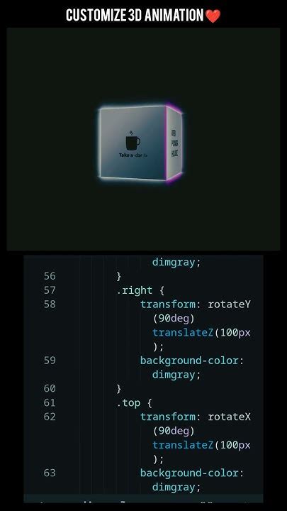 3d Animation Html Csswebdevelopment Begginers Programming Coding Learn Shorts