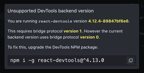 Devtools Add Version To Protocol Used Between Backendfrontend · Issue 21326 · Facebookreact