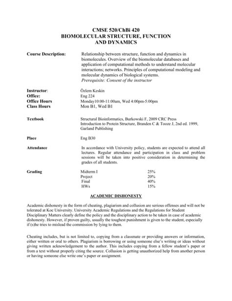 Introduction To Computational Structural Biology