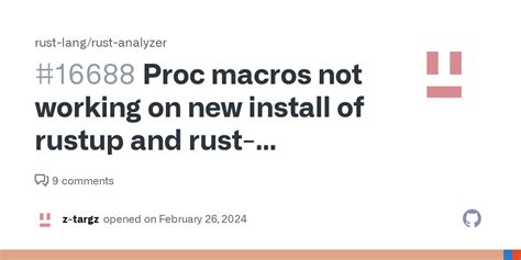 Proc Macros Not Working On New Install Of Rustup And Rust Analyzer