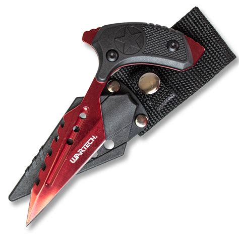 Crimson Push Dagger Edc Push Dagger With Red Anodized Finish
