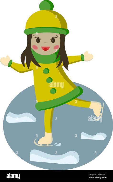 Ice Skating Girl Stock Vector Images Alamy