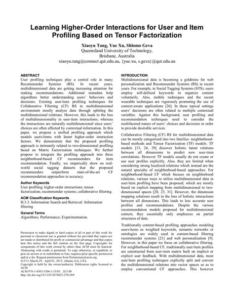 Pdf Learning Higher Order Interactions For User And Item Profiling