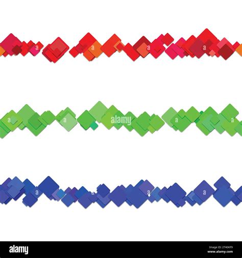 Seamless Square Pattern Paragraph Divider Line Vector Image Stock