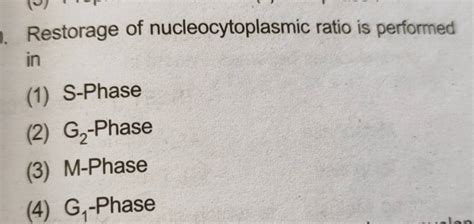 Restorage Of Nucleocytoplasmic Ratio Is Performed In Filo