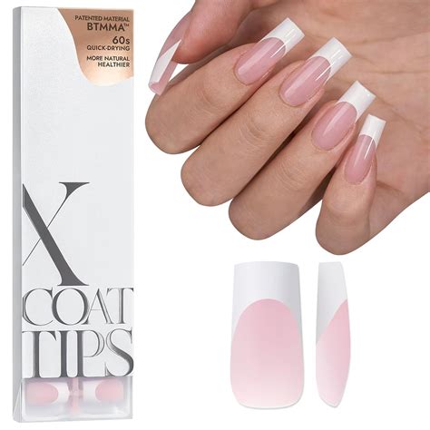 Btartboxnails French Tip Press On Nails Xcoattips White