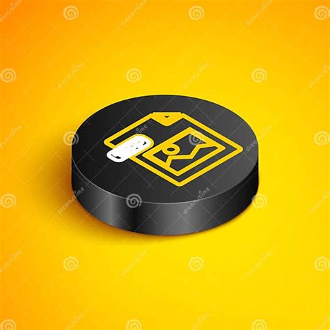 isometric line tiff file document download tiff button icon isolated on yellow background tiff