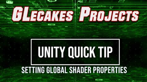 Unity Quick Tip Global Shader Variables Youtube