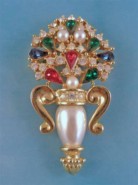 Vintage Nhl Nat Landau Hyman Rhinestone Brooch Figural Pin Etsy