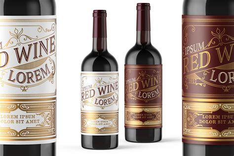 Vintage Wine Labels Packaging Layouts Graphic By Roverto Castillo