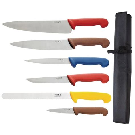 Hygiplas Colour Coded Chefs Knife Set With Wallet Esl