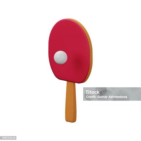 흰색으로 분리 된 3d 탁구 라켓 공을 가진 탁구 라켓 탁구 테니스 3d 일러스트레이션 3차원 형태에 대한 스톡 사진 및 기타