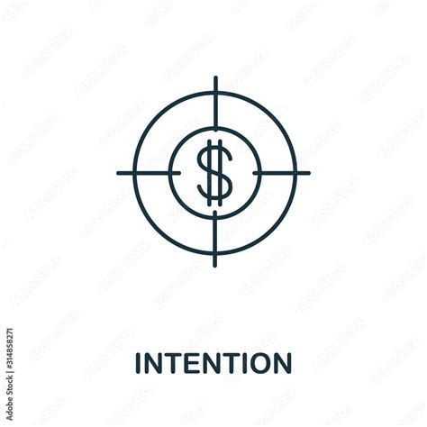 Intention Icon Line Style Symbol From Productivity Icon Collection Intention Creative Element