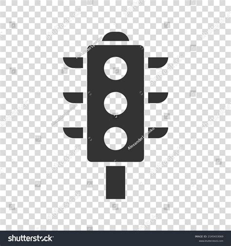 Semaphore Icon Flat Style Traffic Light Stock Vector Royalty Free 2145433069 Shutterstock
