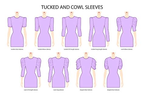 턱걸이 및 카울 소매 옷 세트 긴 짧은 34 팔꿈치 길이 몸에 맞는 드레이프 테크니컬 패션 일러스트레이션 플랫 의류 템플릿 앞면 여성 남성 남녀 공용 Cad 모형 T 셔츠에