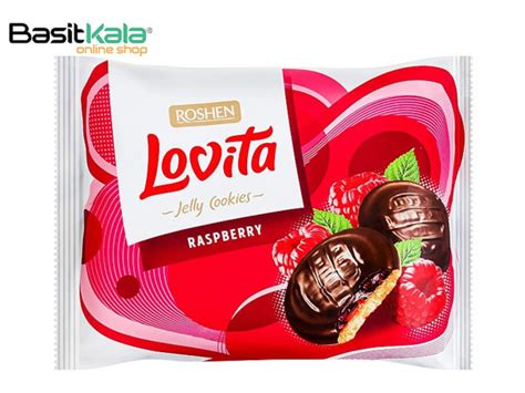 قیمت، مشخصات و خرید بیسکوییت لاویتا با لایه ژله تمشک و روکش شکلاتی 420 گرم روشن Roshen Lovita