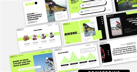 Современная спортивная презентация для байкеров Powerpoint Шаблоны презентаций Включая бизнес