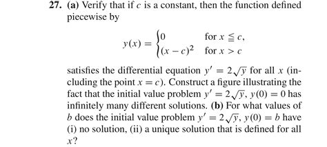 Solved A Verify That If C Is A Constant Then The Chegg Com