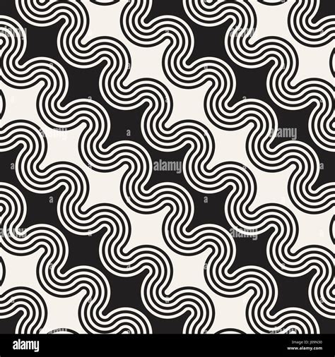 Seamless Wavy Lines Pattern Repeating Vector Texture Stylish Stripes