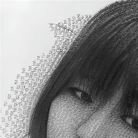 用名字画人像名字作画手绘手写女友照片素描画像定制创意真人照片 虎窝淘