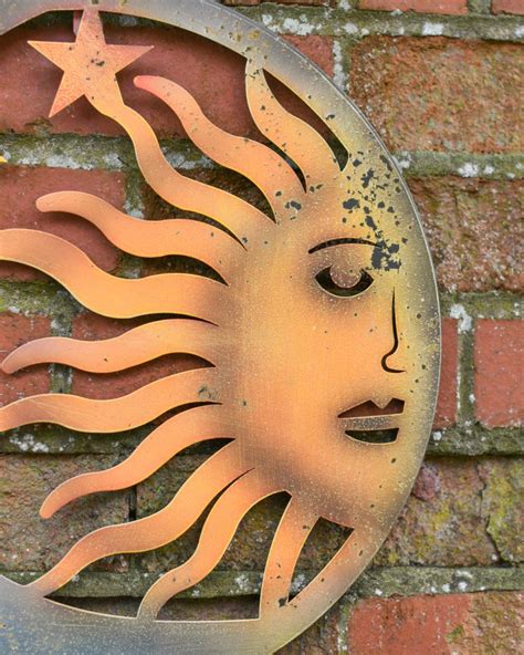 Sun And Moon Garden Wall Art Black Country Metalworks