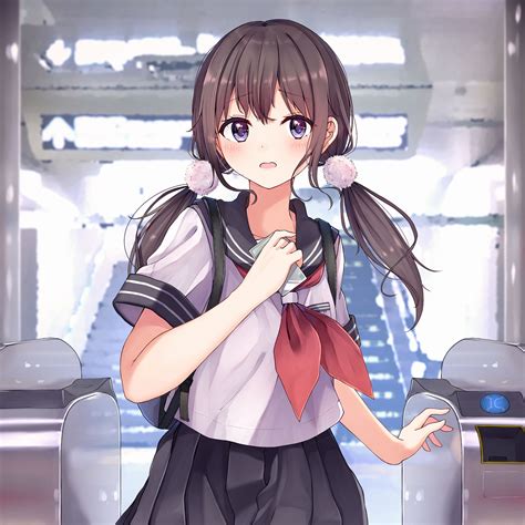 School Girl Wallpaper Cartoon