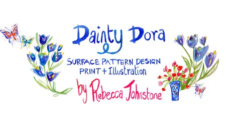 Dainty Dora Surface Pattern Design Print