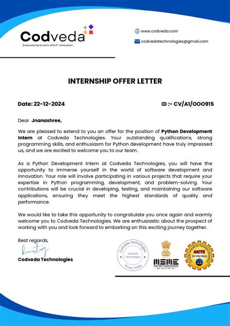 Codvedainternship Codvedatechnologyas Jnanashree Poojary