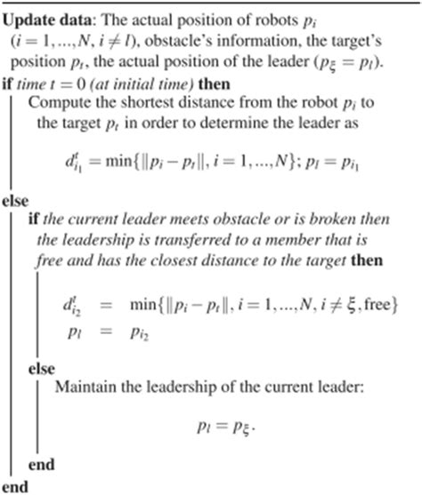 Leader Selection Of Obstacle Avoidance Algorithm To Determine Target