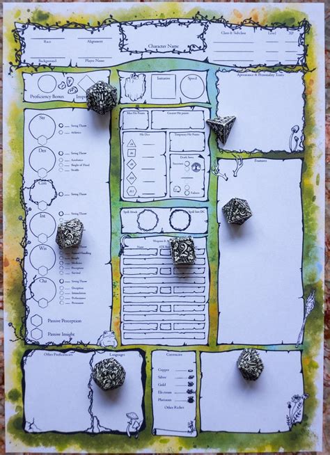 5e Character Sheet Printable