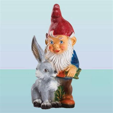 Садова фігура фігурка для саду Гном з зайцем М цена 820 грн — Prom Ua Id 218576551